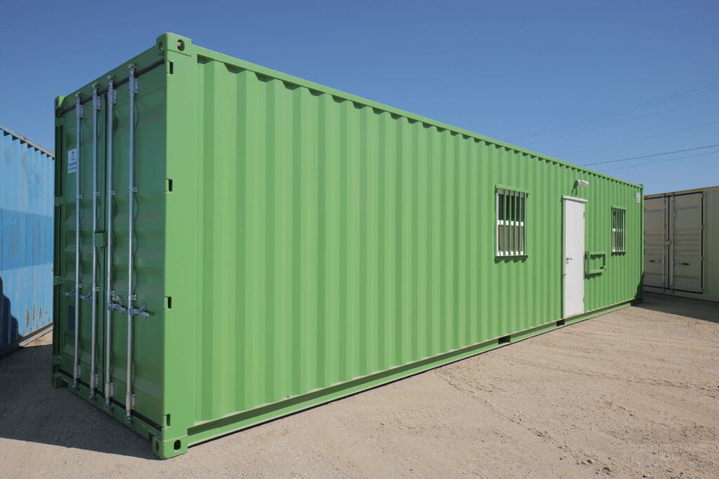 40-Ft Open Bay Office with Climate-Controlled Storage | Container King